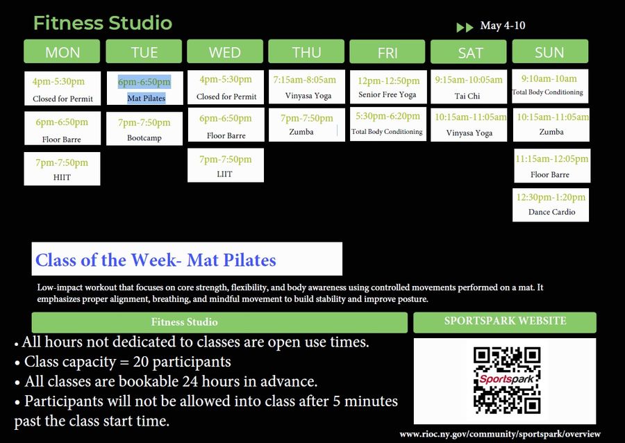 Group Fitness Classes | Sportspark | RIOC
